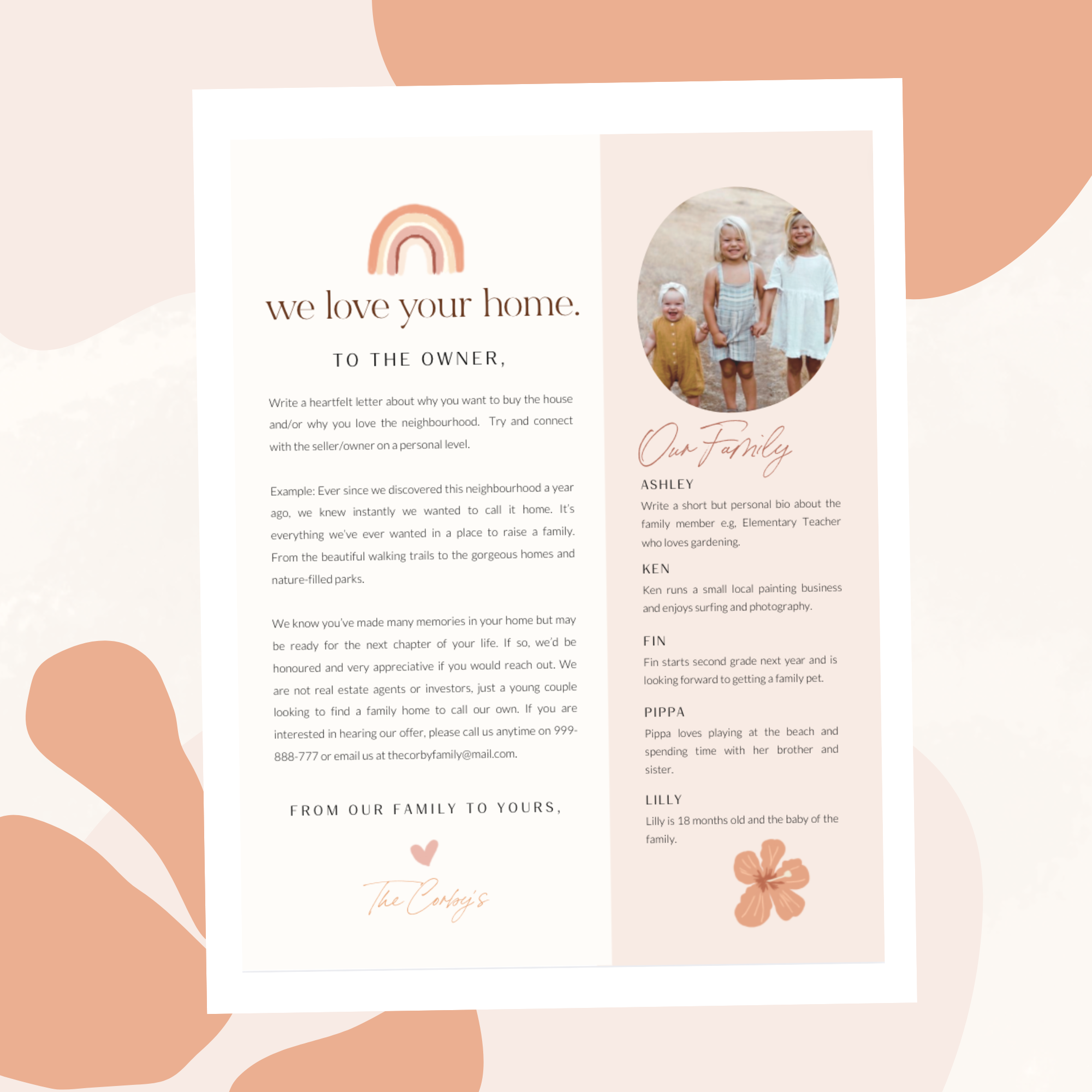 Home Love Letter Templates – Career Creative